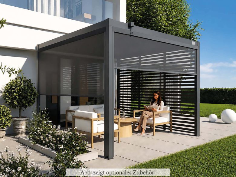 Pergola Remus 3030 - Aktion % - 8x8 cm Pfosten - Stahl - RAL 7016